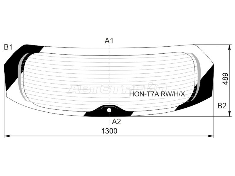 Стекло заднее (Цвет зеленый / Обогрев) Honda HR-V 15-22 / Vezel 13-21