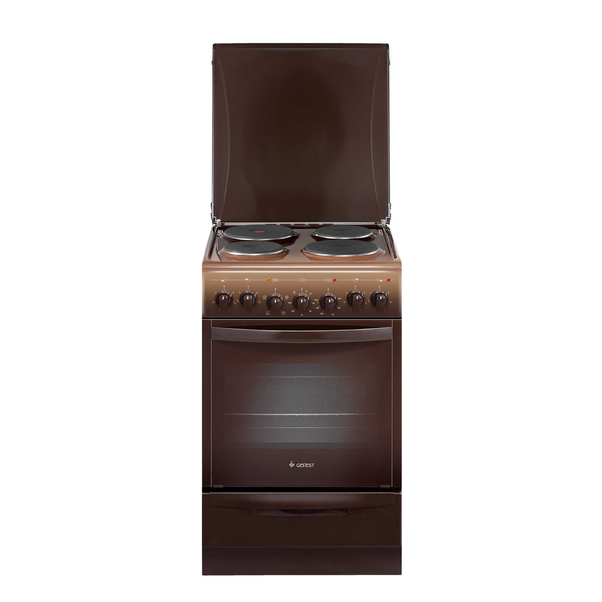 Электрическая плита GEFEST 5140-02 0038, 50см, 55л, коричневый