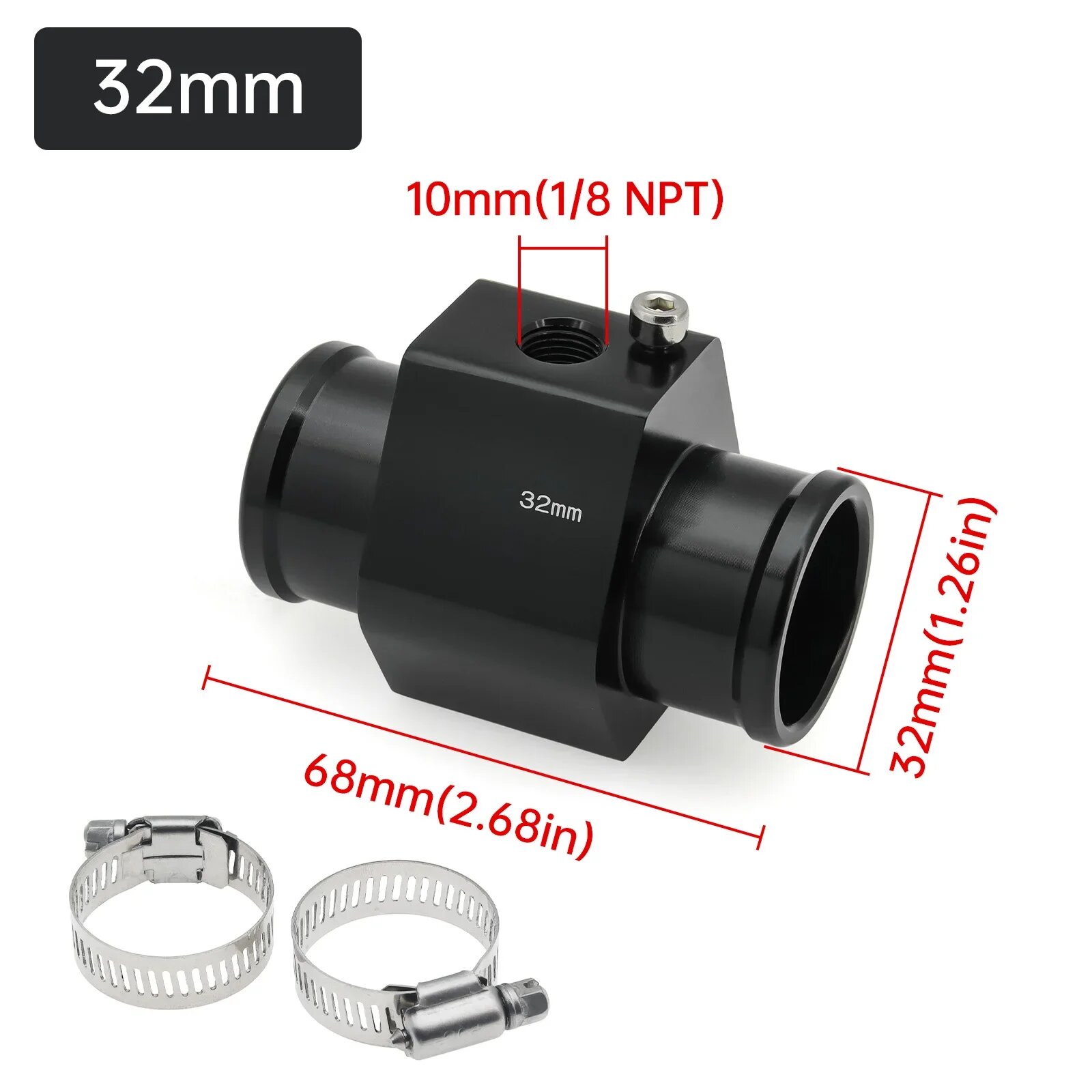 Адаптер 32mm 1/8 NPT для датчиков