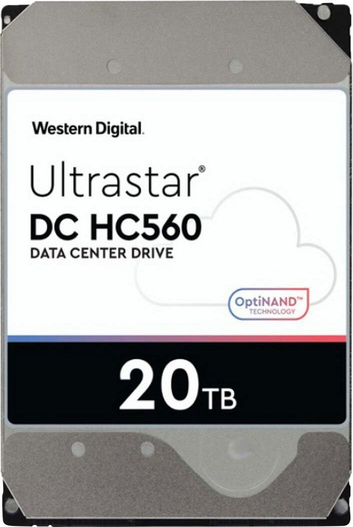Western Digital Жесткий диск 20ТБ Western Digital Ultrastar DC HC560 WUH722020BL5204, 7200об./мин, 512МБ (SAS) (oem)