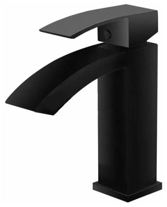 Смеситель для раковины из латуни Kern 1065 , цвет - чёрный матовый