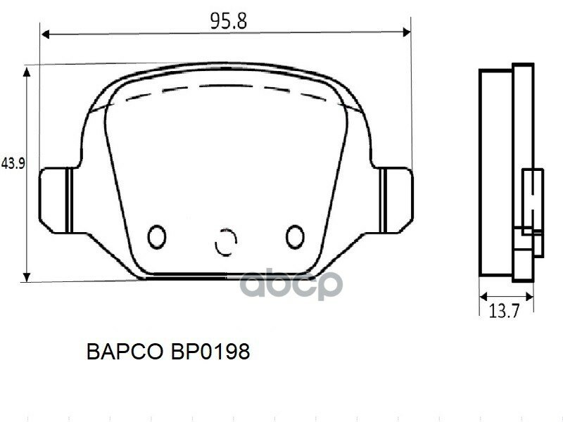 Колодки тормозные дисковые задние, комплект, шт BAPCO арт. BP0198