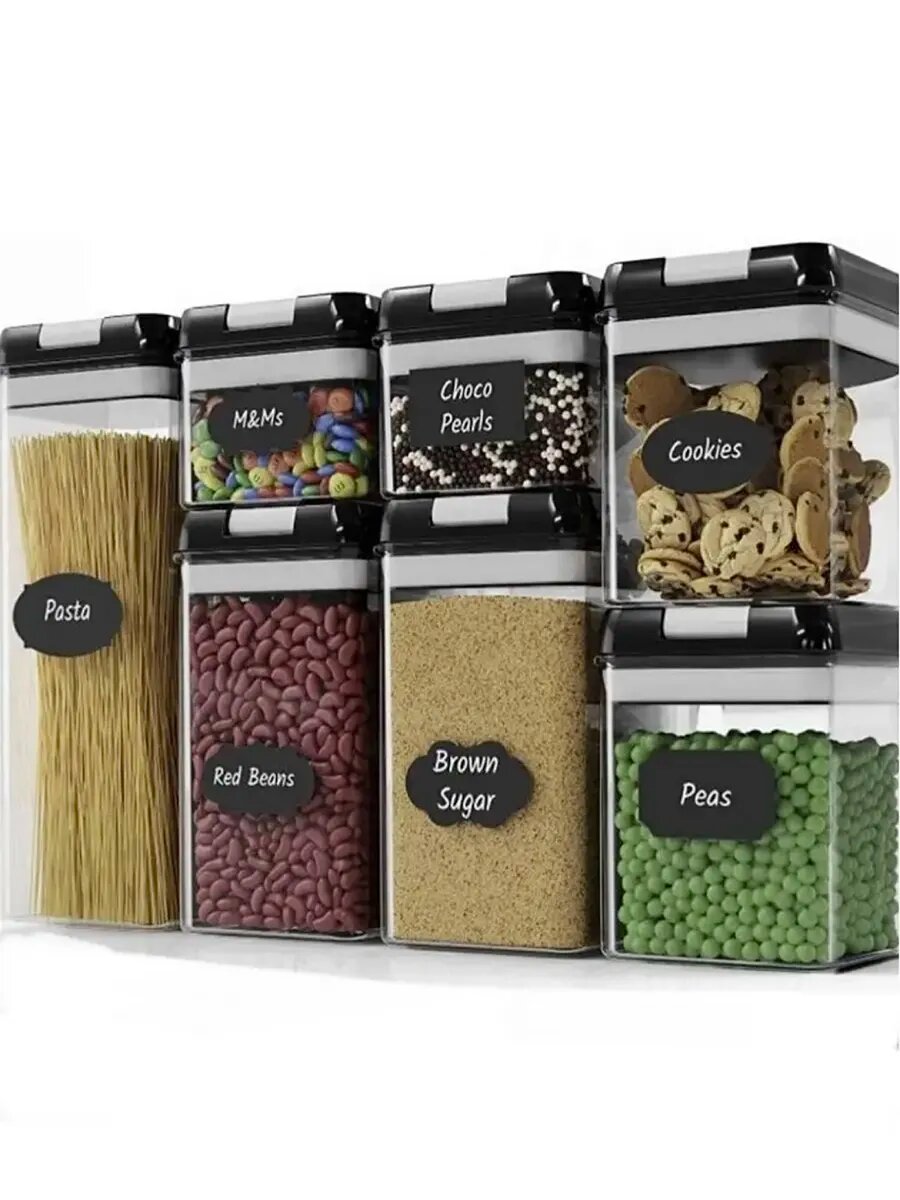 Набор контейнеров для хранения круп с герметичной крышкой