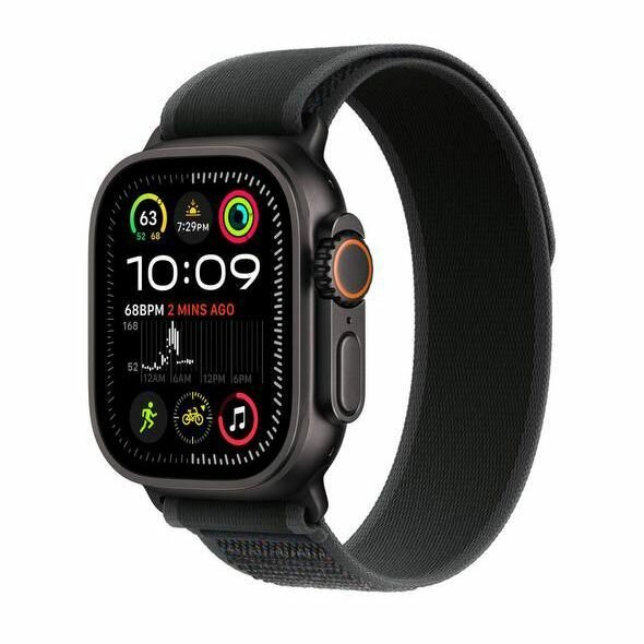 Ремешок Apple Watch Trail Loop Нейлоновый Black/Black M/L Ultra MYQ6ZM/A