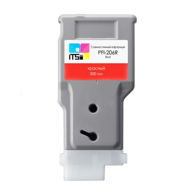 Картридж ITS PFI-206R, 300 мл, для imagePROGRAF iPF6400, iPF6400se, iPF6450, красный