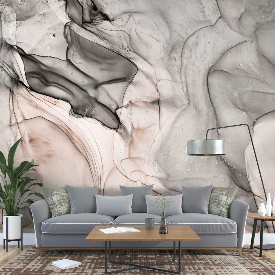 Фотообои Разводы чернилами 9-1551-M-Флок 270 x 300 см (ВхШ) Бесшовные, флизелиновые, влагостойкие обои MasterFresok