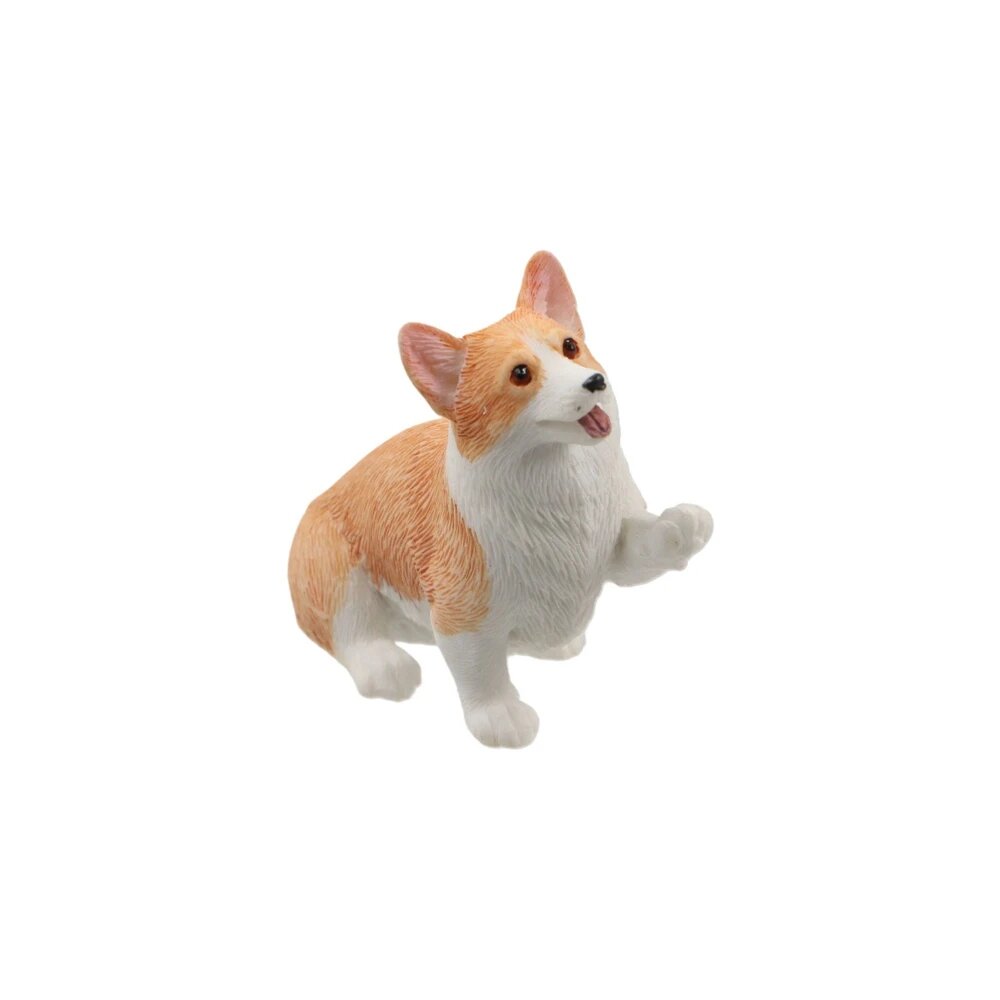 Фигурка корги из смолы, желтая