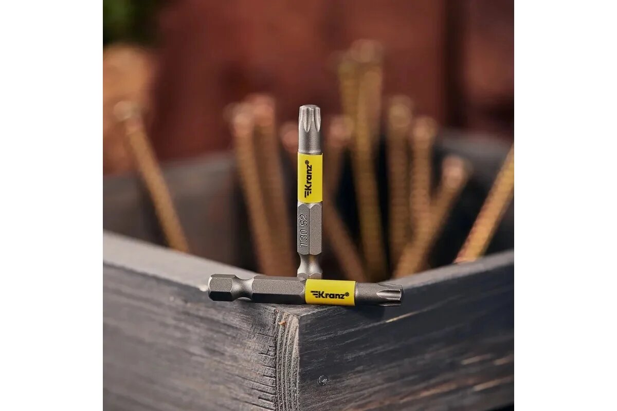 KRANZ Бита Torx T30x50 мм 2 шт из стали S2 для шуруповёрта KR-92-0430-1 совместимая серия