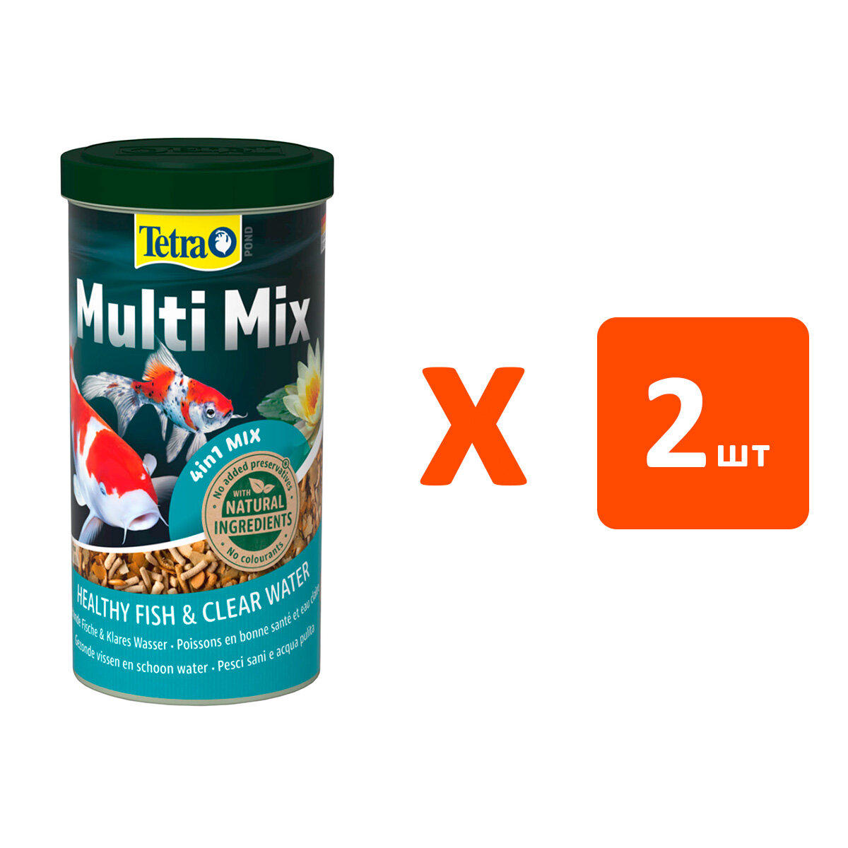 TETRA POND MULTI MIX корм для прудовых рыб смесь (1 л х 2 шт)