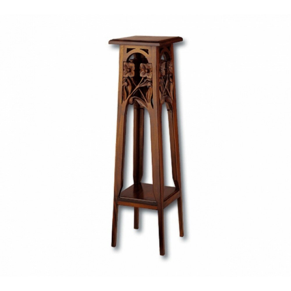 Интерьерная высокая подставка DOMKORLEONE из красного дерева (mahogany wood), цвет орех NAA (светло-коричневый)