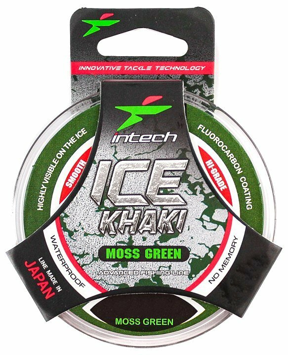 Intech Ice Khaki Moss Green леска 30 м Ø0.185 мм прочность 2.9 кг для спиннинга