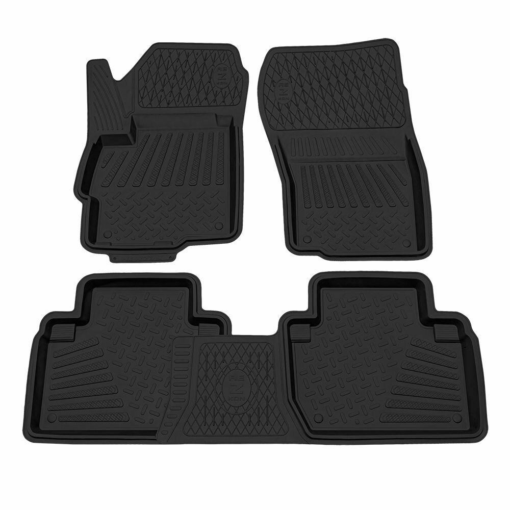 Коврик салонный резиновый (черный) для Mitsubishi Outlander III (12-21) ( Борт 4см)