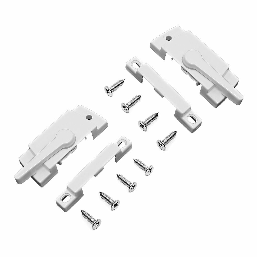 (1 комплект из 2) Американский замок в форме полумесяца слева + справа-белый