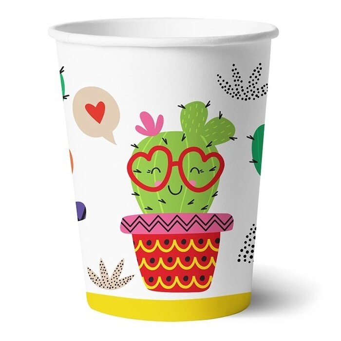 Бумажный стакан ND Play Кактус-1, 6 шт, 250 мл, детская (297207)