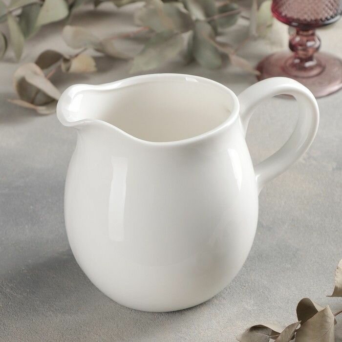 Кувшин Magistro фарфоровый "Бланш", 1 л, белый