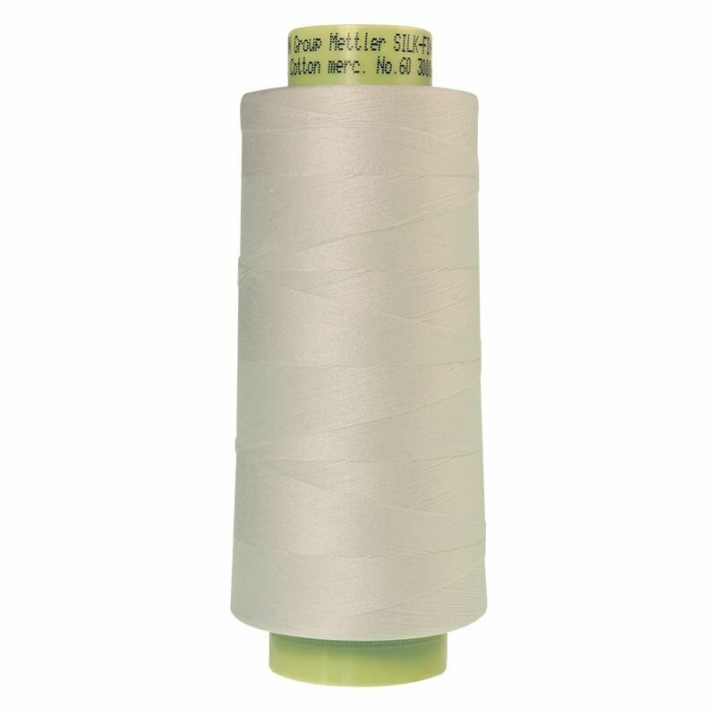 Нить для машинного квилтинга METTLER "Silk Finish", Cotton 60, 2743 м, цвет 2000, White