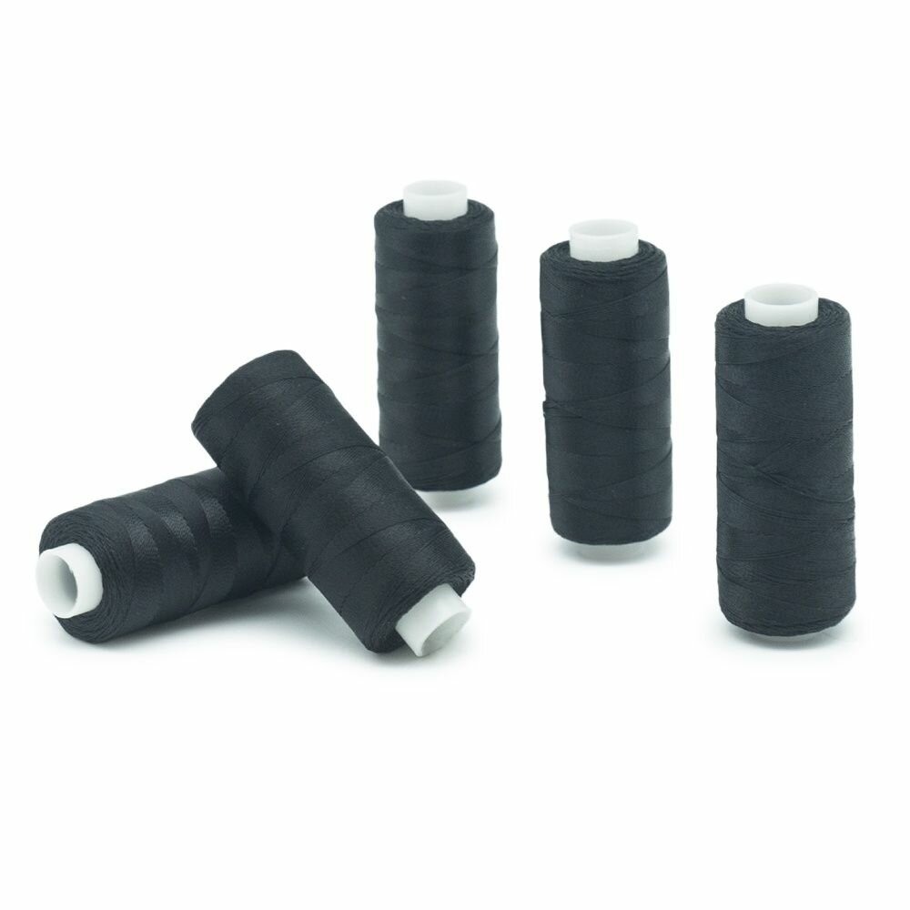 Швейные нитки Astra&Craft Филаментная черный, 182,9 м, 7 шт в 1 упаковке (210D/3)