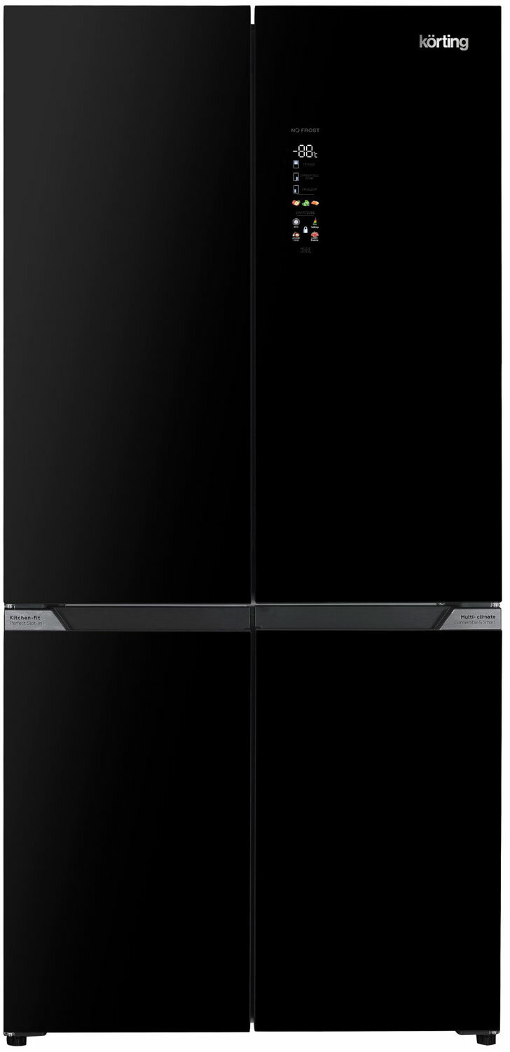 Многокамерный холодильник Korting KNFM 94899 GN No frost, черный