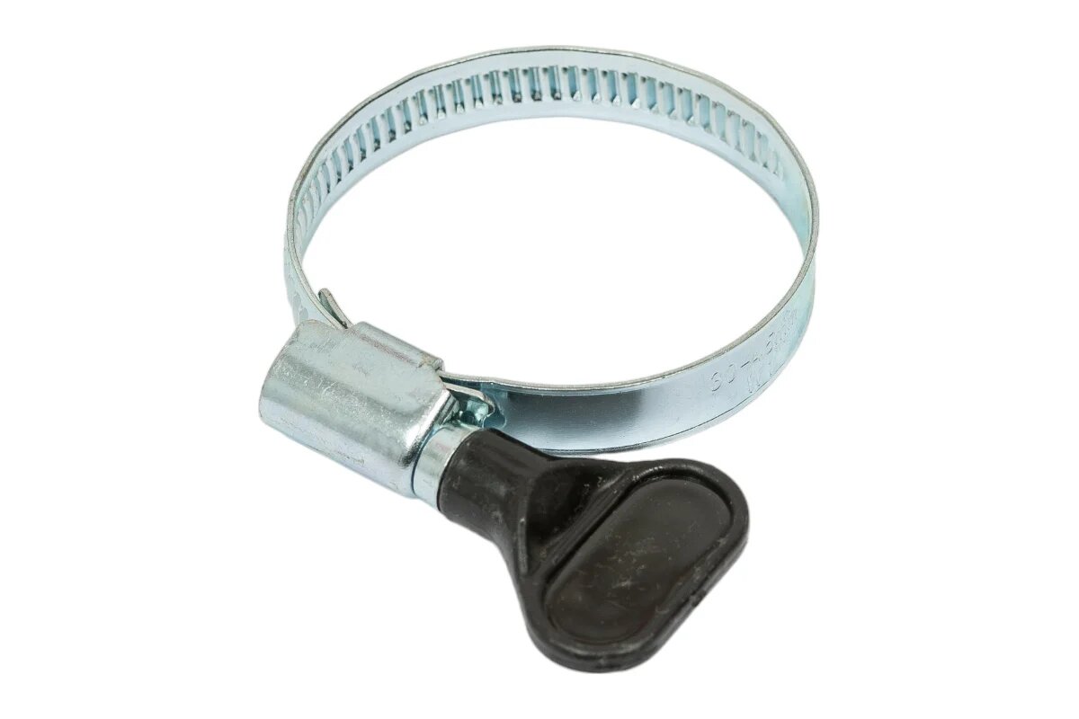 SVK хомут червячный с бабочкой нержавеющий W2/9 мм, размер 30-45 мм HW2045