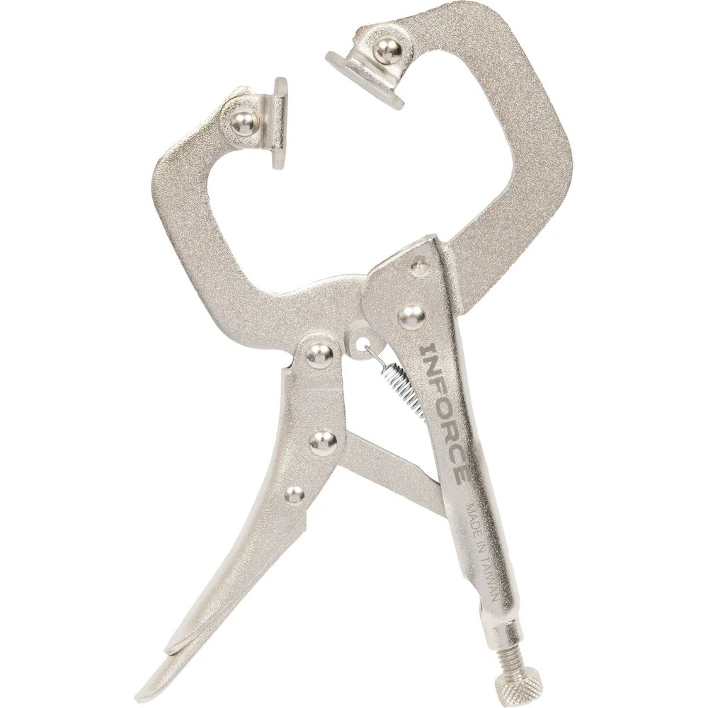 Ручные тиски Inforce глубокого захвата 6 06-03-50, для проведения монтажных