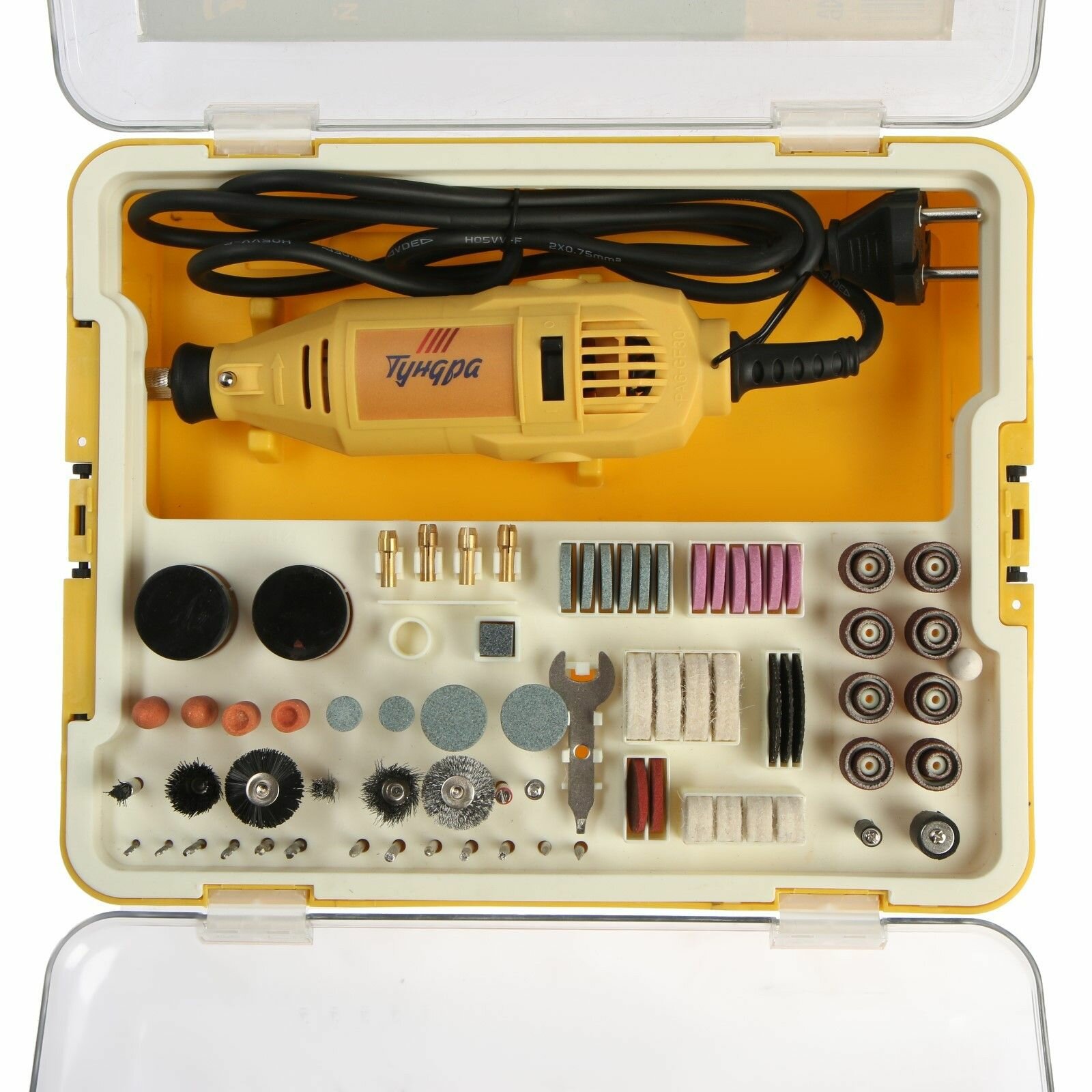 Гравер электрический, 135 Вт, 8000-35000 об/мин, цанга 3.2 мм, 5 ск, 118 предметов