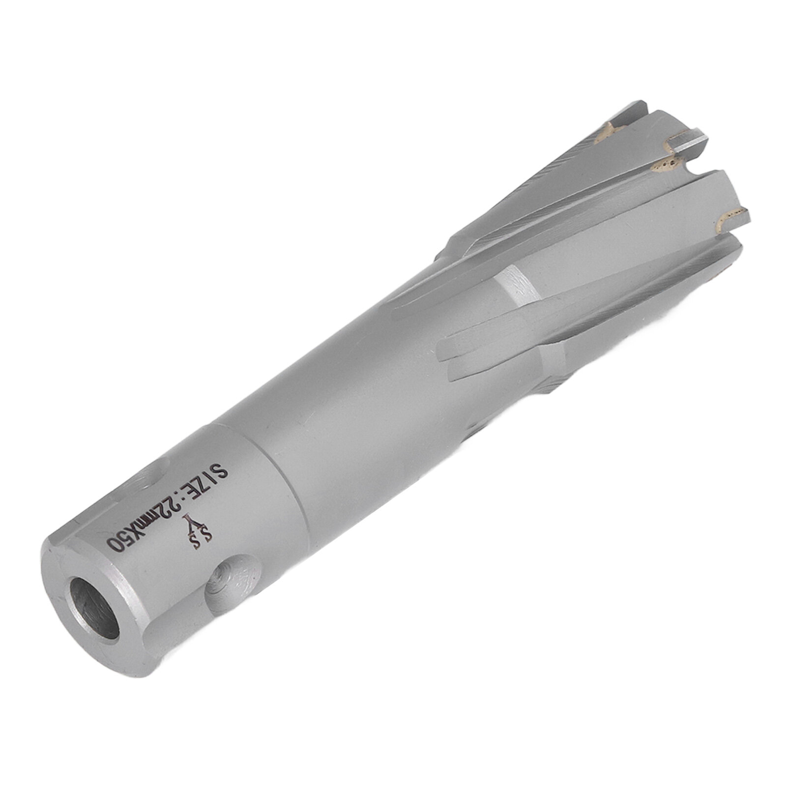 Кольцевая фреза, твердосплавное сверло для стальных пластин, корончатое сверло, для сверления полых отверстий, метрическая, глубина 50 мм, диаметр 22 мм.