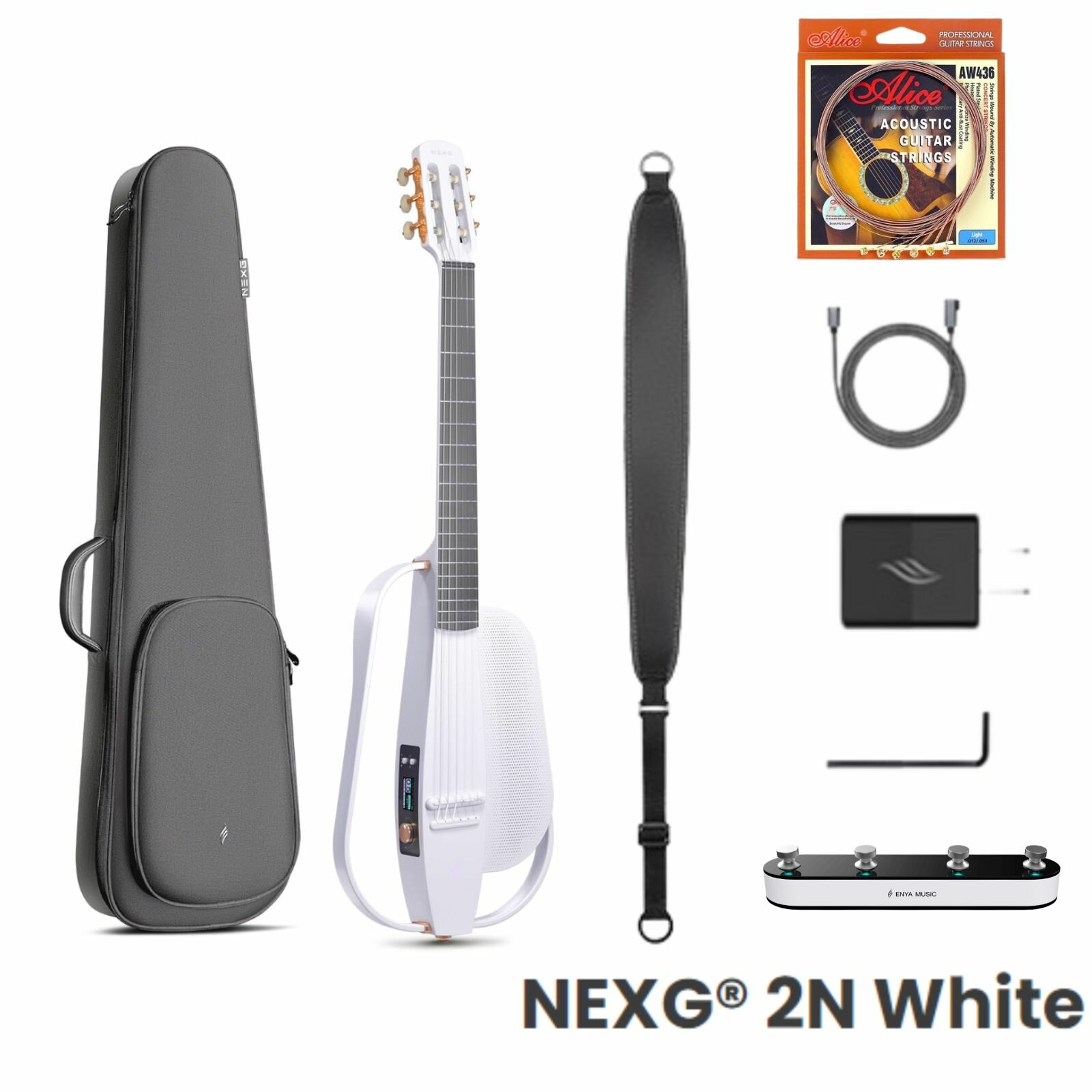 Электроакустическая классическая смарт гитара Enya NEXG 2N Black Suit