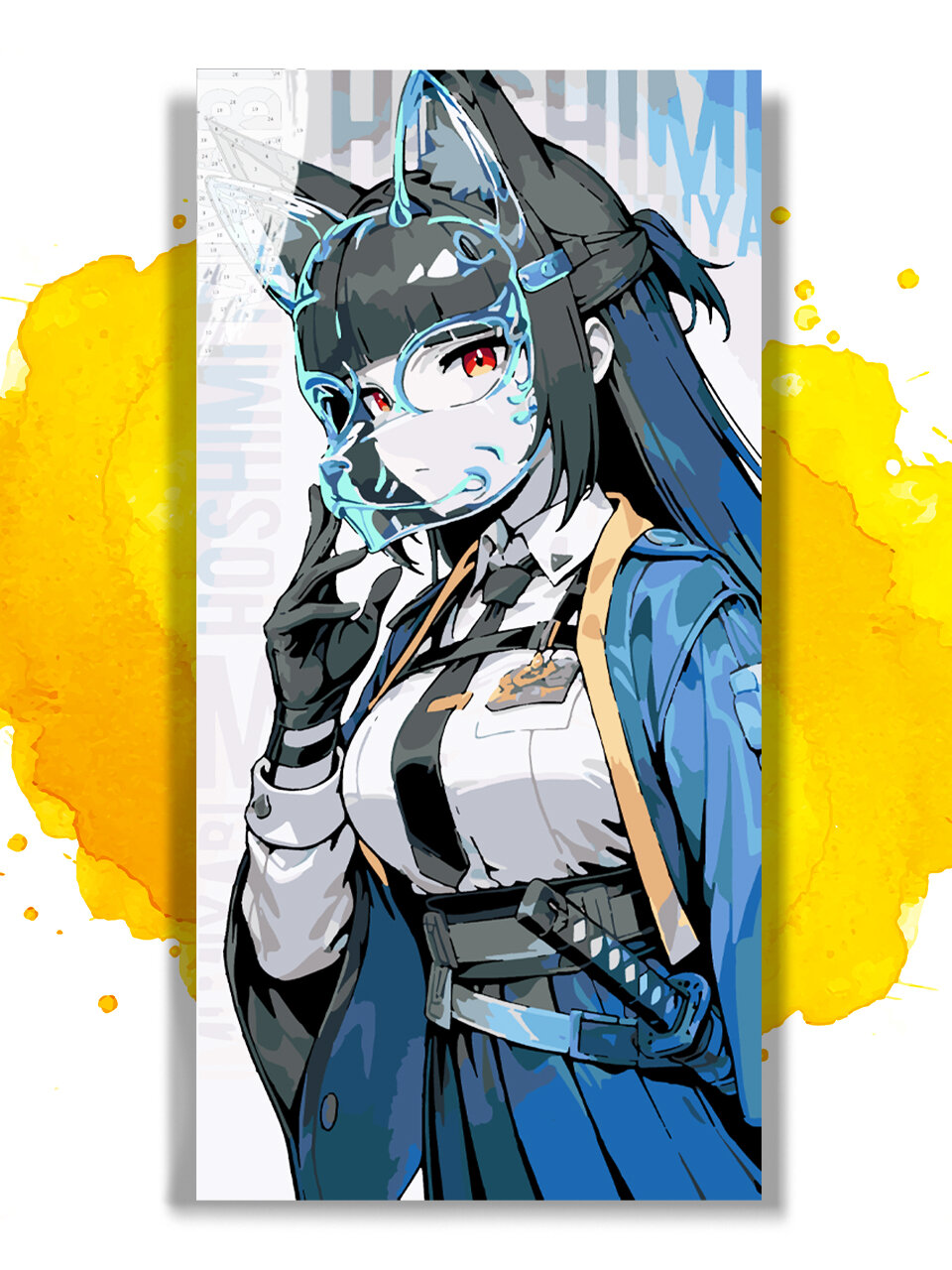 Картина по номерам на холсте Zenless Zone Zero - Хошими Мияби, 30 х 60 см