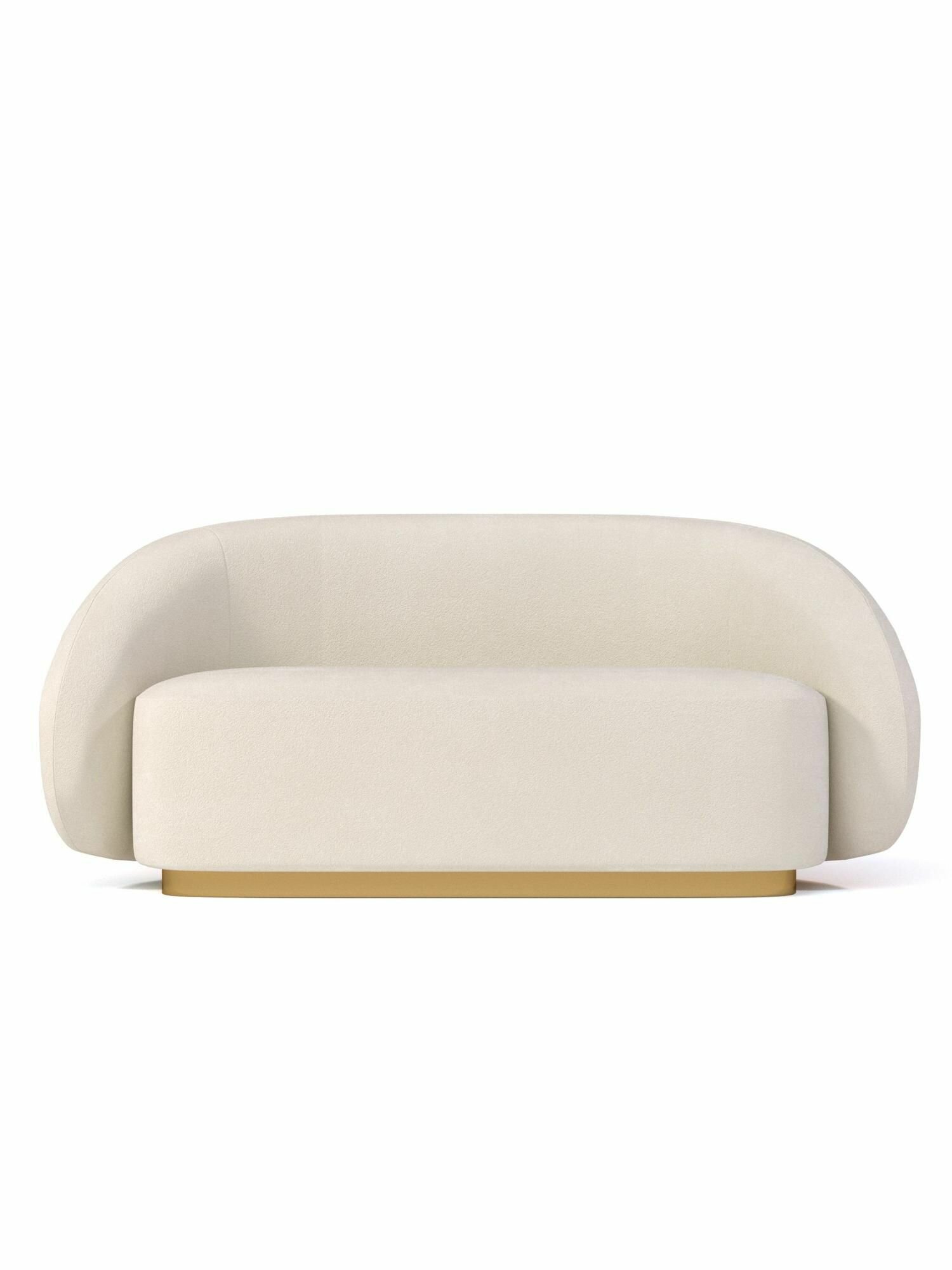 Прямой диван Manons Maison Kali, Велюр Бежевый, 183х79х78 см