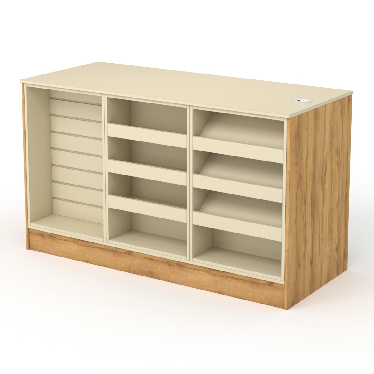 Кассовый стол "ривьера" №2, Дуб Золотистый и Крем Вайс. Производитель товара - компания Westcom.