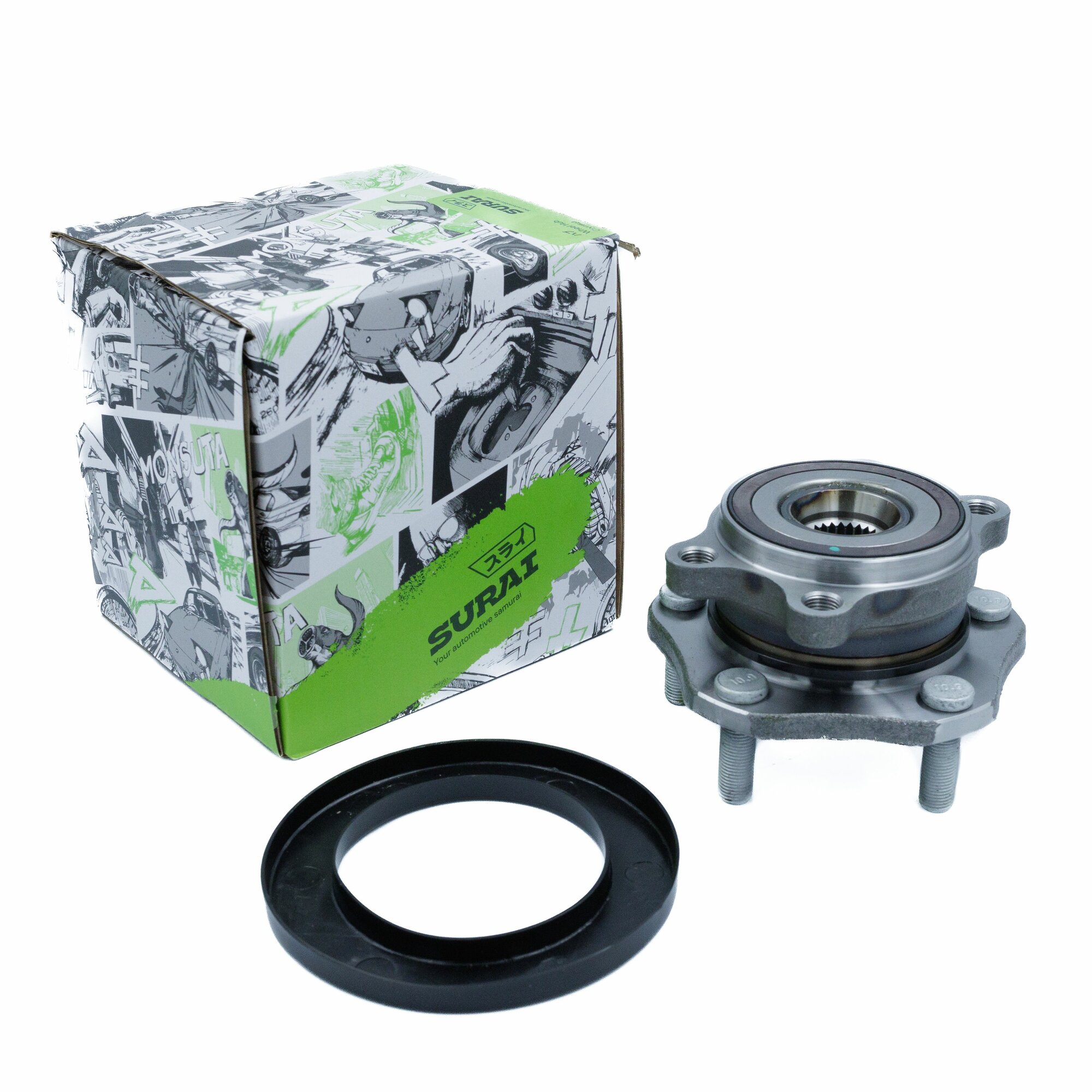 Ступица колеса SURAI для Nissan Qashqai (II), X-trail (T32), Renault Koleos (II) передняя, комплект (SRS 76212, аналог 402024BA0A)