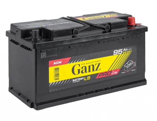 Аккумулятор Ganz PRO-Line AGM, 353x175x190, обратная полярность, 95 Ач
