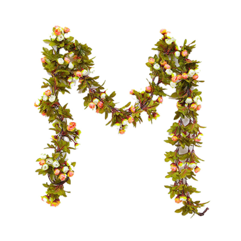 Искусственная роза листва гирлянда гильна гида гид пластиковая цветочная лоза подвесная потолочная отделка шампанское шампанское