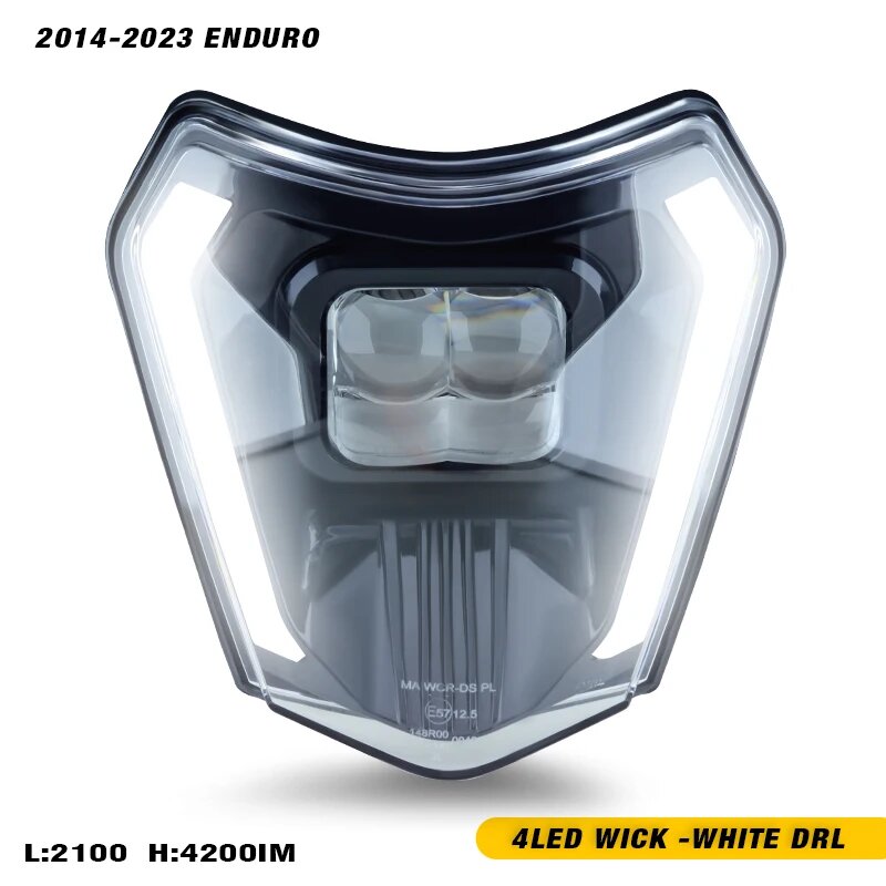 Новая фара для мотоцикла POWERZONE для KTM EXC SXF XCW MX 2014-2023, фара для супермото, велосипеда для грязи, эндуро, мотокросса 14-23 LED 4