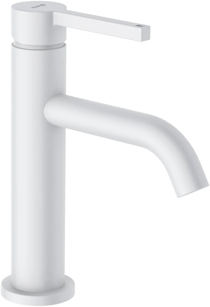 Смеситель для раковины Kludi Nova Fonte Pura 202885315 матовый, с донным клапаном, белый, немецкий