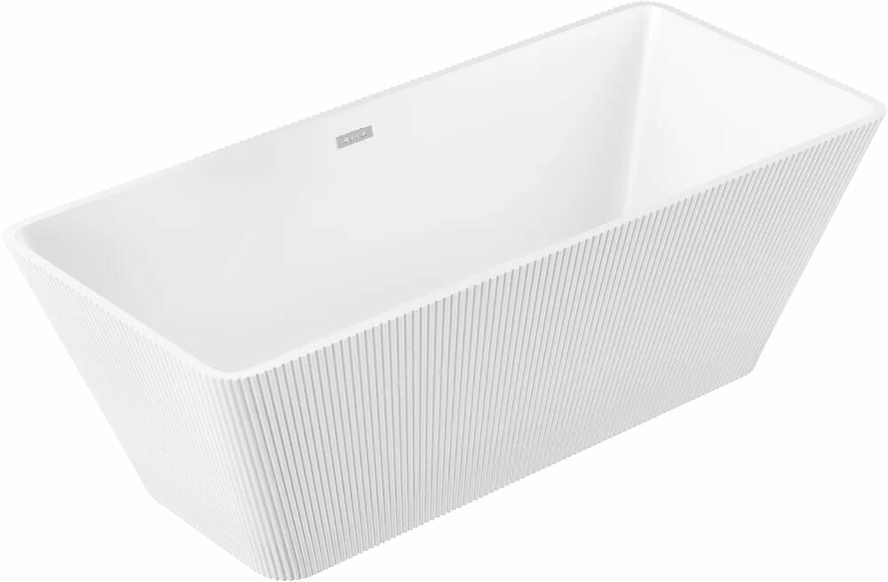 Акриловая ванна Grossman Cristal GR-2022M 170x75, отдельностоящая, белая, матовая, прямоугольная