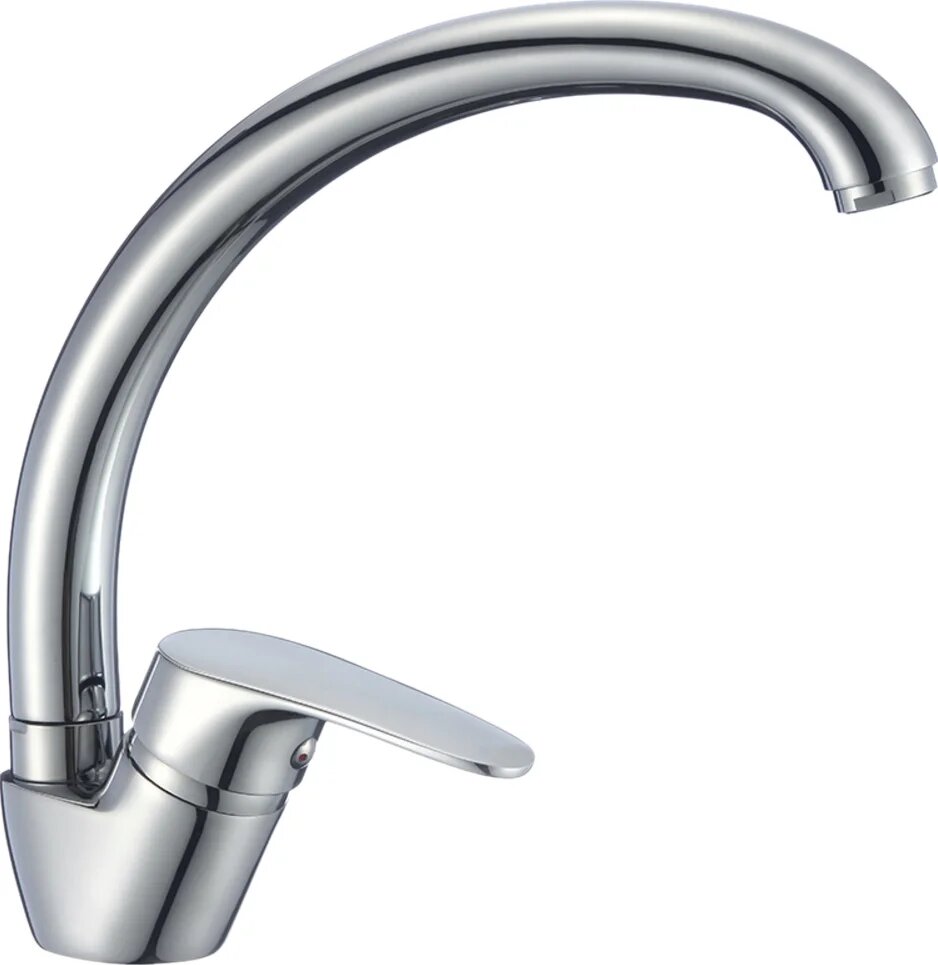 Смеситель для кухни Milardo Meal M05SB0JM05 с поворотным изливом, хром, глянцевый, однорычажный, латунный, с керамическим картриджем