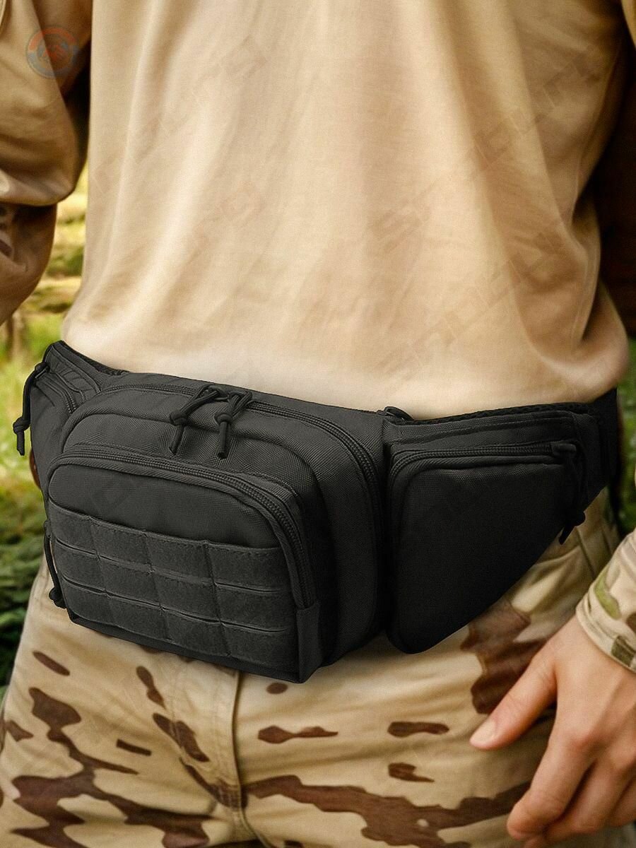 Тактическая поясная сумка Snoburg SN1925 — для активного отдыха, походов и велопрогулок с удобными отделениями