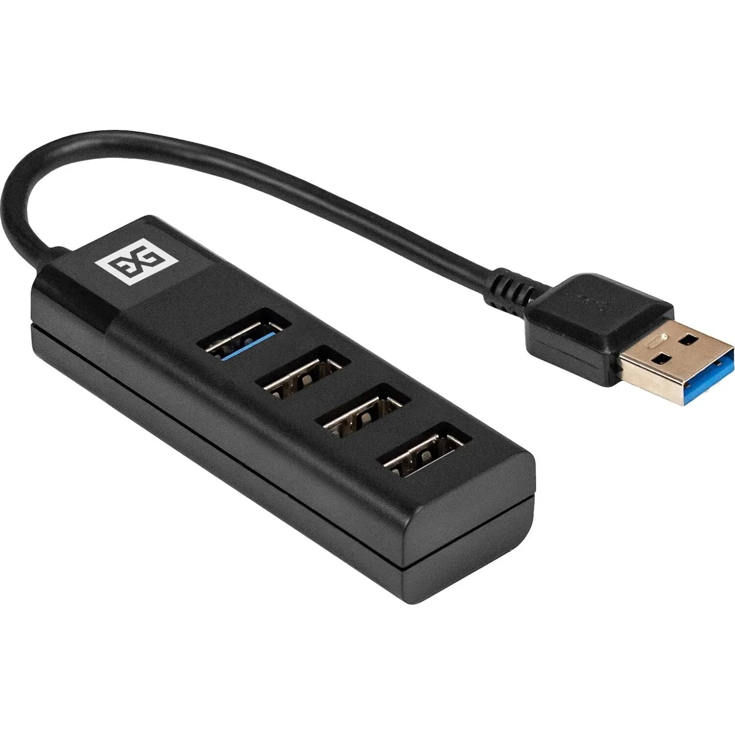 Концентратор USB хаб ExeGate (EX296923RUS) DUB-3213 4-в-1 черн