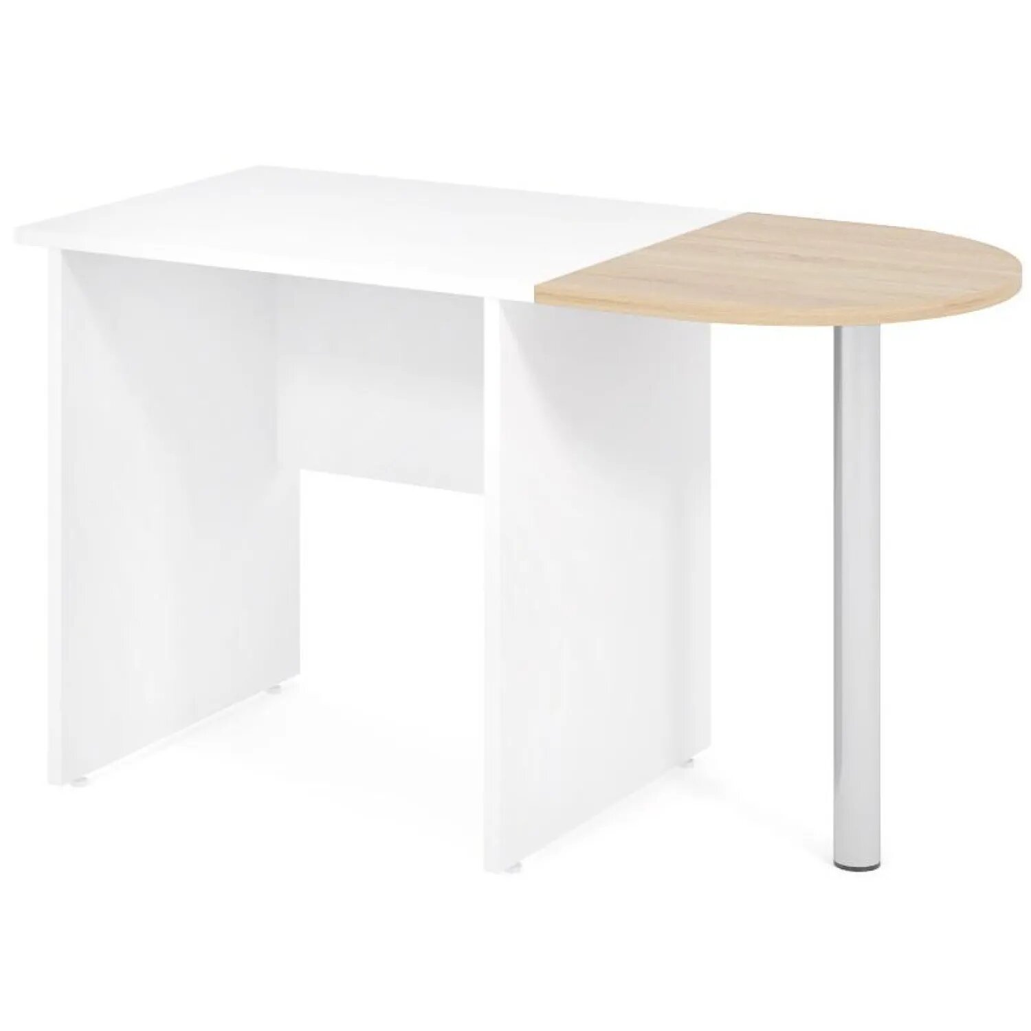 Стол IN Рондо окончание 1 опора СО5н1 (2) дуб альпийский 600х500х755