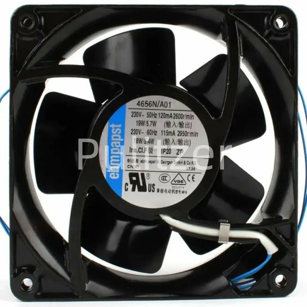 Вентилятор Ebmpapst 4656N/A01 инверторный охлаждающий 120*120*38 мм 220 В 19 Вт 2600 об/мин