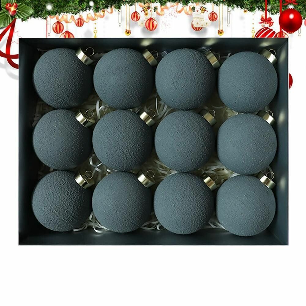 Елочный шар украшение, 12 шт. Декоративные елочные шары