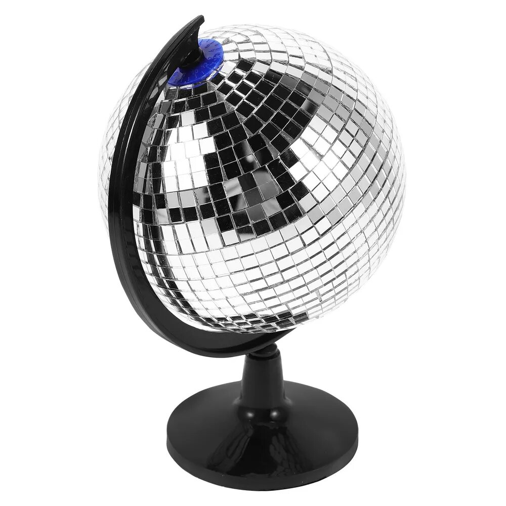 Уникальный глобус с функцией вращения и дизайном диско шара для интерьера 17.00x12.00x12.00CM