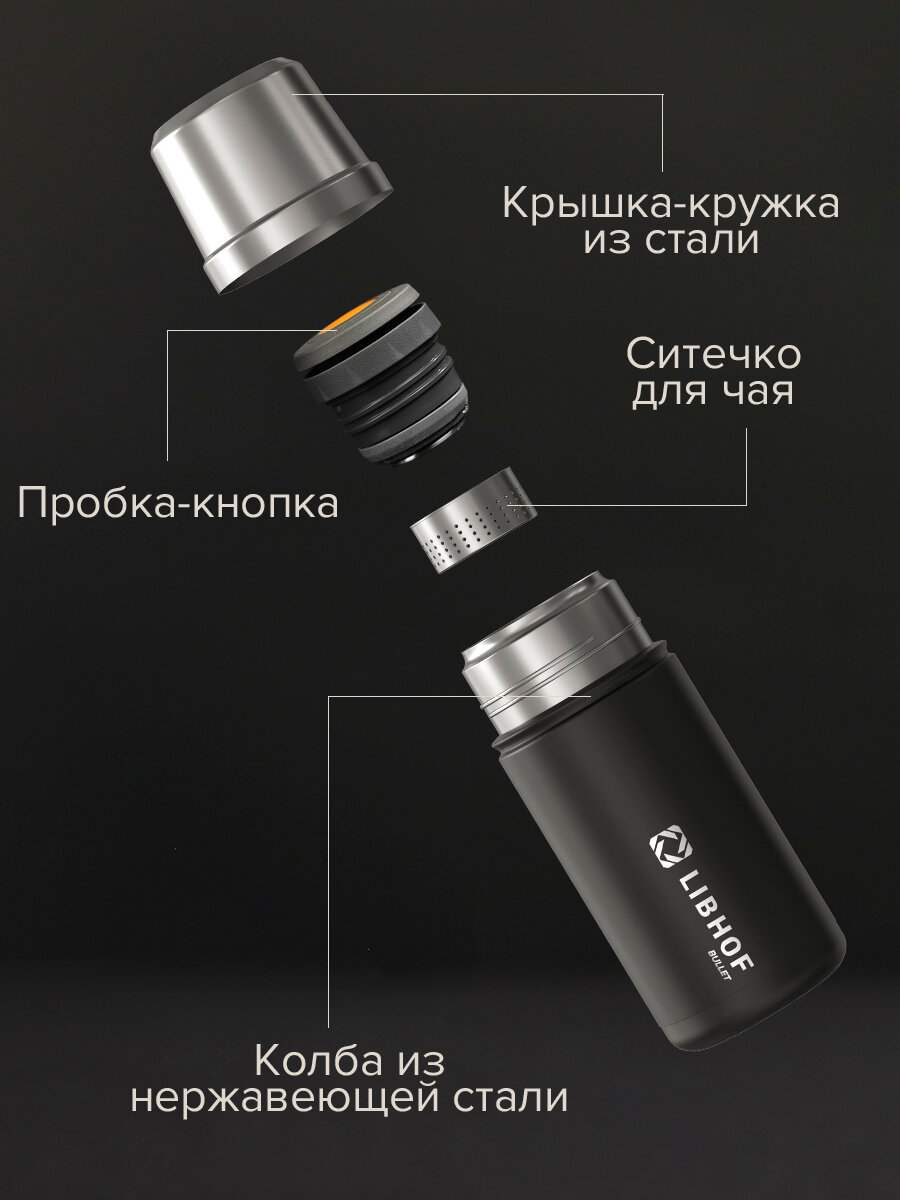 Термос Libhof TT-500 Black — фото 1