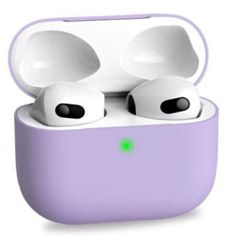 Чехол для Apple Air-Pods 3 Silicone Case, Лаванда