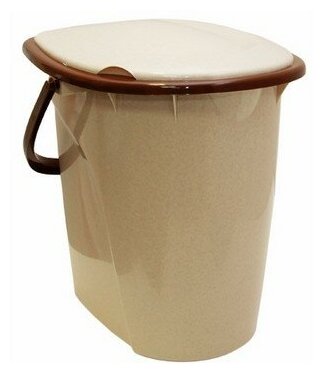 Ведро-туалет бежевый мрамор 24л