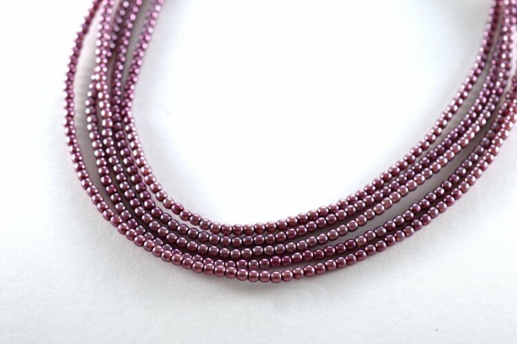 Жемчуг Preciosa, цвет 70028 темно-розовый, 2мм, 10шт