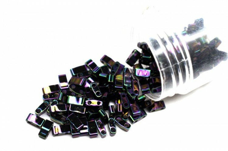 Бисер японский MIYUKI Half TILA #0454 фиолетовый ирис, металлизированный, 5 грамм