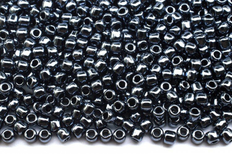 Бисер японский TOHO круглый 11/0 #0081 гематит, металлизированный, 10 грамм