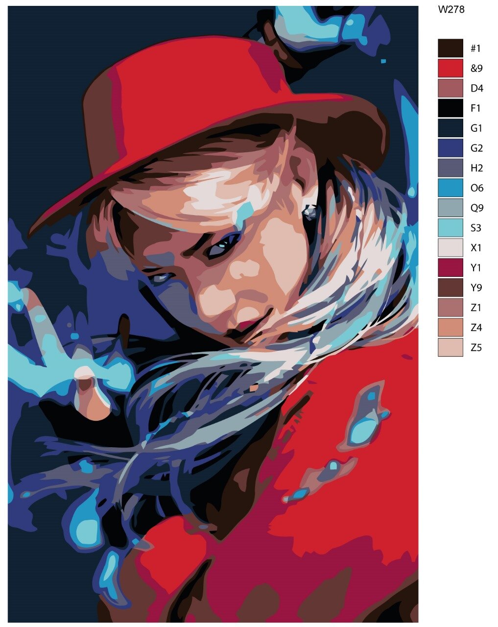 Картина по номерам W-278 "K-pop группа - Stray Kids (Стрей Кидс)" 40х60